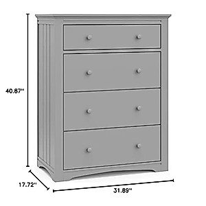 GRACO HADLEY 4 DRAWER CHEST - PEBBLE GRAY