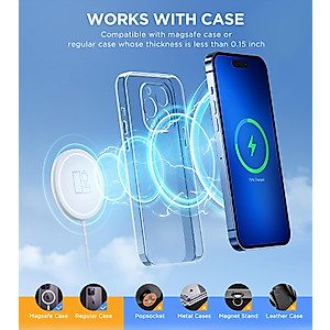 3 in 1 Magnetic Wireless Charger,15W Max Fast Wireless Charging Pad Compatible with MagSafe Charger iPhone 15/14/13/12 Series, Airpods 3/2/Pro/Pro 2 & iWatch All Series, 20W PD USB-C Adapter Included