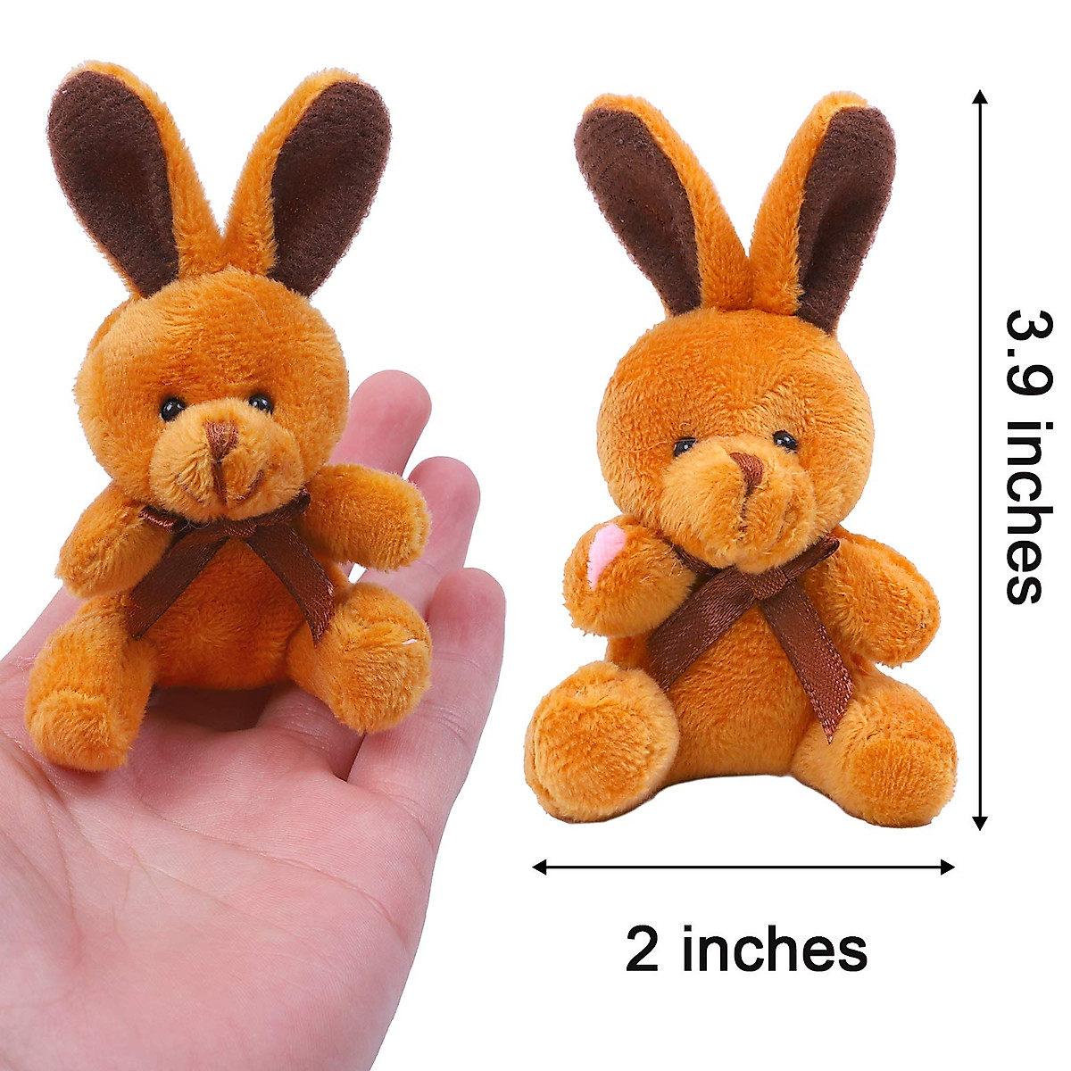 Elcoho 12-Pack Easter Plush Bunnies - Stuffed Animal Toys, Egg Fillers, Party Favors