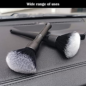 ALI2 Detailing Brush Set,Soft Comfortable Grip for Car Interior and Exterior Detailing Cleaning,Black