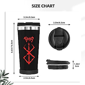NzpoSt Coffee Mug Simpleness_Berserk Anime_Symbol Coffee Cup Double Insulated Stainless Steel Insulation Cup