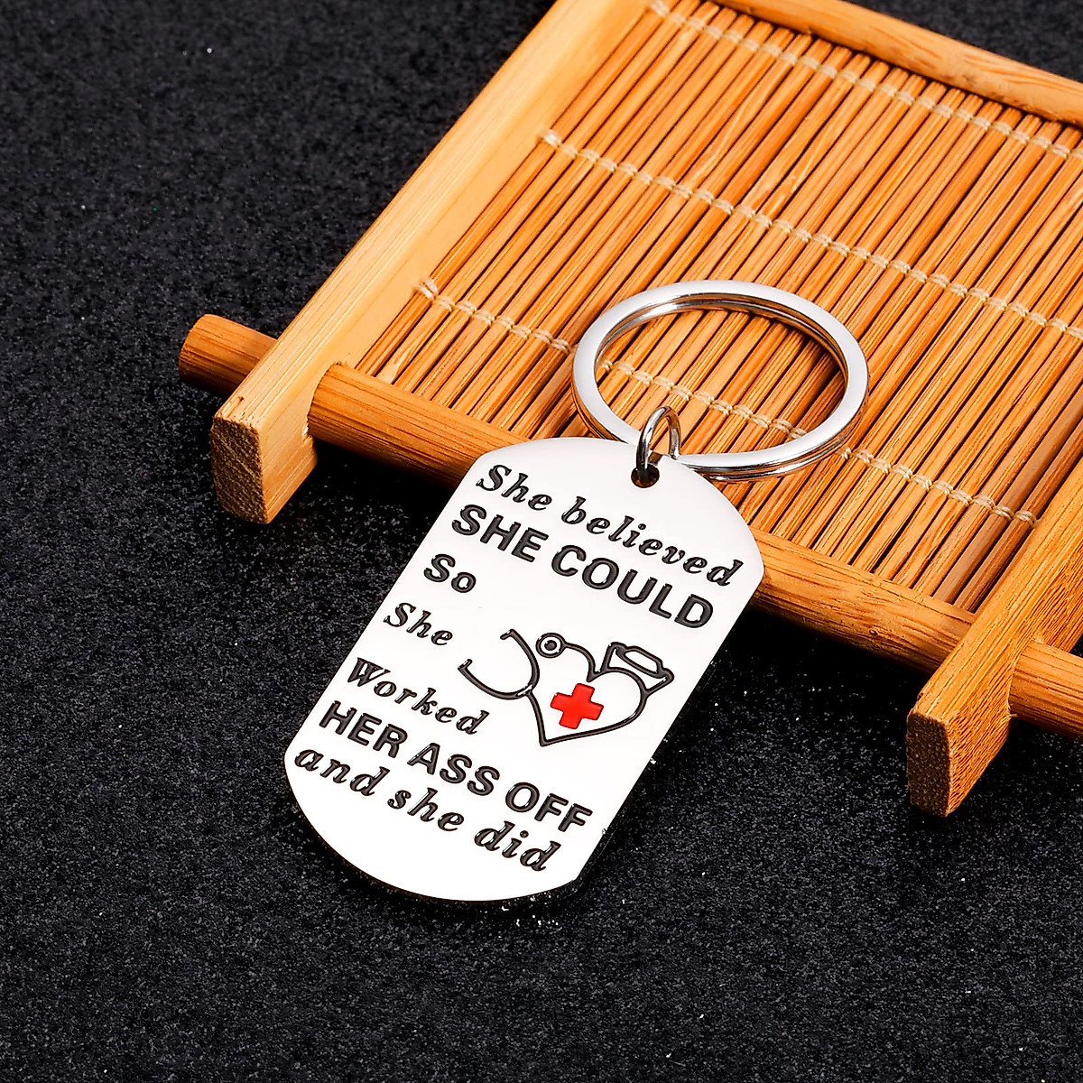 Arovene Nurse Gifts Nursing Students Gifts Valentines Day Gifts New Nurse Birthday Inspirational Gifts for Women Practitioner RN Nurse Keychains Cute Keychain Christmas Unique Gifts for Women Men