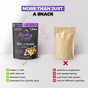 Mixed Nuts Unsalted | Trail Mix | Trail Mix without Peanuts | Sugar Free Snacks | Gourmet Snacks, Protein Snacks, Gluten Free, No Preservatives, High Fiber Snacks (Natural Antioxidant)