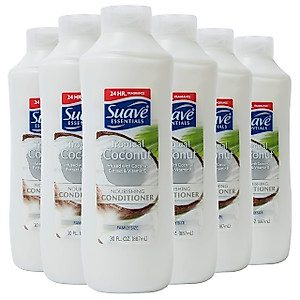 Suave Essentials Conditioner, Tropical Coconut, 30 Ounce (Pack of 6)