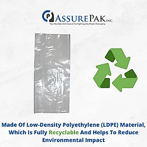 Plastic Produce Bag for Bread and Groceries - 6"x3"x15" - 1000 Bags - 0.80 mil - Natural Color - No Venting Holes LDPE