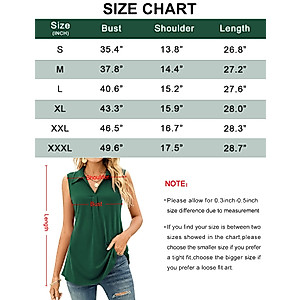 AKEWEI Women's Sleeveless Polo Shirts Golf Tennis Tank Tops with Collar Casual Summer V Neck Tops Green XL
