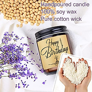Birthday Gifts for Women Friends, Birthday Candle Gifts for Bestie, Friendship Gifts from Coworker, Love Gift to Mother/Dad, Candles Gifts to Sister, 30th 40th 50th, Soy Wax Lavender Scented Candle