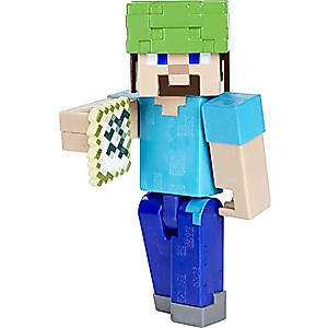 Minecraft Underwater Steve 3.25" scale Video Game Authentic Action Figure with Accessory and Craft-a-block