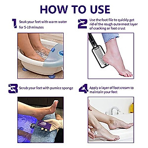 Foot Callus Remover Kit Foot File Callus Remover for Feet Pedicure Supplies Professional Metal Foot File and 20 PCS Pumice Stone for Feet Foot Scraper for Callus Removal Rough Dead Skin Removal.