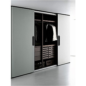 ZHITX Self-Adhesive Glass Door Handles,No-Drilling Shower Door Push Pull Handles Helper with Adhesive Sticker Door Handle for Any Furniture Handle Replacement DIY (Silver 2Pcs, 8.3 inches)