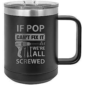 If Pop can't fix it we're all Screwed Polar Camel 15 oz Stainless Steel Vacuum Insulated Black Tumbler Mug with Slider Lid