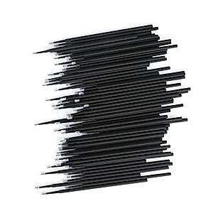 GCQQ 200PCS Micro Applicators, Black Micro Swabs for Eyelash Extensions, 2mm Microswab Applicators, Disposable Micro Cotton Swabs for Lash Extensions, Nails, and Makeup Clean (Black)