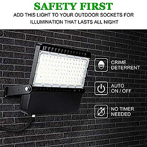 LEDMO Professional Grade LED Stadium Lights - High-Intensity Commercial Area Field Lighting for Outdoor Sports Venues, Energy-Efficient and Long-Lasting, 240W 31200LM Dusk to Dawn Photocell 5000K