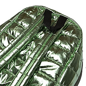 BiggDesign Womens Backpack, Backpacks For High School, Suitable for 14 inch Laptops, Aesthetic, Shiny, Lightweight Backpacks For Women and Teen Girls, Green Color