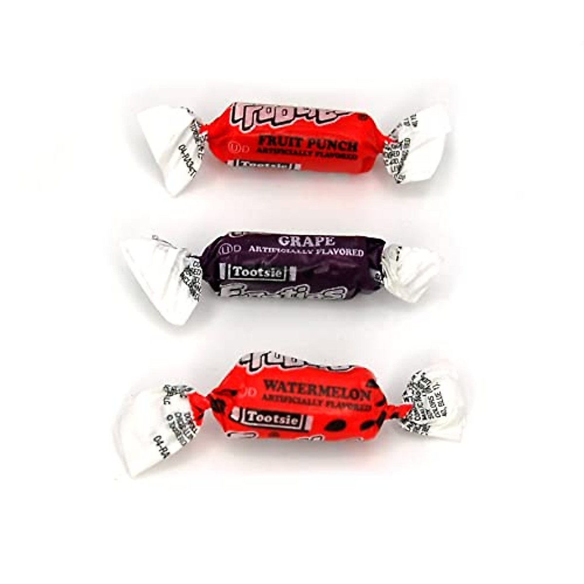 Tootsie Roll Frooties 3 Flavor Mix-Fruit Punch-Grape-Watermelon-1.75 LB Assortment of Chewy Taffy-Individually Wrapped - Bulk Variety Pack Enclosed in a Secured Heat Sealed Bag by Snack Hotline