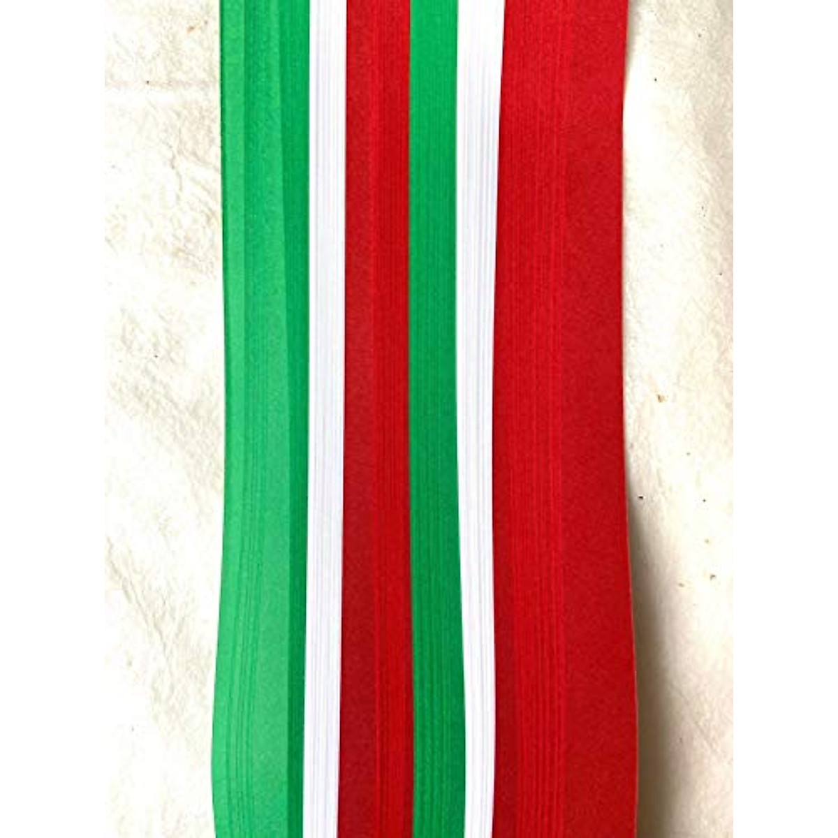 1" Red, Green, White Holiday~ Paper Strips for German, Froebel, Moravian Stars & Weaving