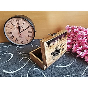 RK Collections Sea Turtle Lovers Jewelry Trinket Keepsake Box. Home Decor, Gifts for Beach and Nautical Lovers