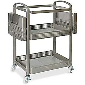 Lorell File Mobile Cart, 25.3" x 22.4" x 12.5", Champagne Gold