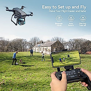 Bwine F7 GPS Drones with Camera for Adults 4K Night Vision, 3-Aix Gimbal, 2Mile Long Range, 75Mins Flight Time Professional Drone with 3 Battery, Auto Return+Follow Me+Fly Around+Beginner Mode for Kid