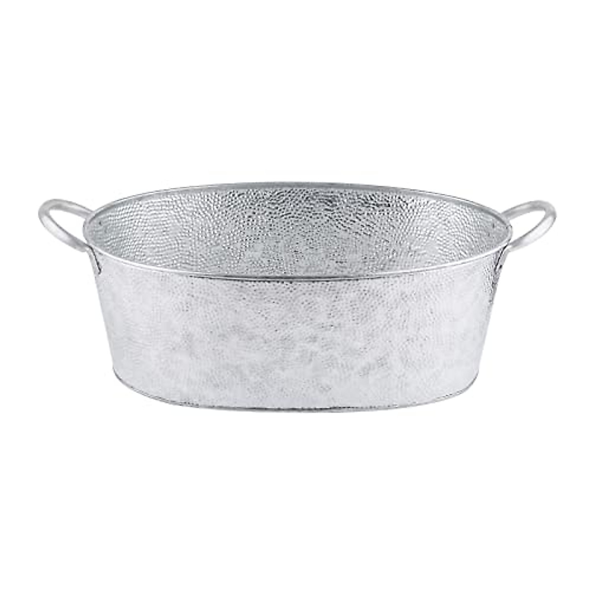 TableCraft Galvanized Collection Oval Beverage Tub, 22.8 x 12.5 x 7.4-Inch