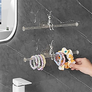 HIOPOIUYT Convenient Suction Cup Towel Practical Storage Holder Rack Easy To Install Towel For Bathroom And Kitchen Powerful Suction Cup Bath Towel