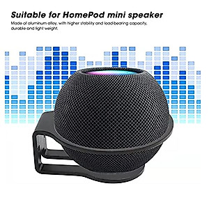 Wall Mount for HomePod Mini, Mini Speaker Wall-Mounted Sturdy Metal Mount (Black)