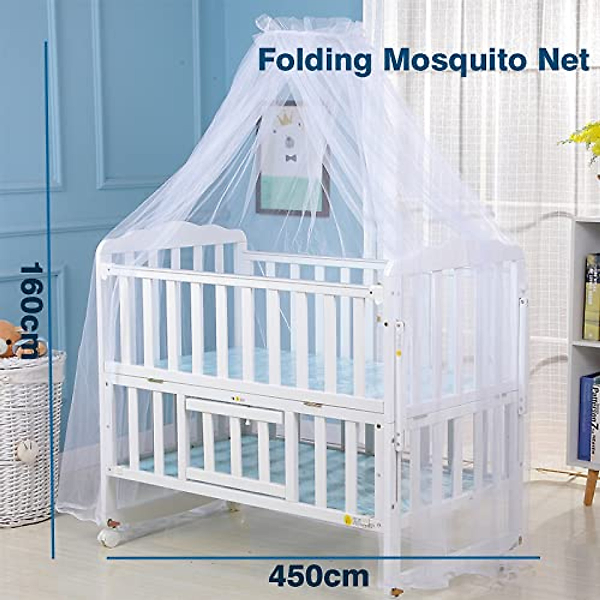 SH-RuiDu 1PC Crib Dome Net Baby Child Mosquito Net Newborn Foldable Mosquito Mesh Net