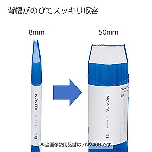 Kokuyo Novita α, Expandable File Clear Book, Display Book, Presentation Binder with Plastic Sleeves 40-Pocket Bound, Presentation Book Art Portfolio Folder, A4-S, Purple, Japan Import (RA-NV40V)