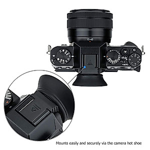 Soft Silicon Camera Viewfinder Eyecup Eyepiece Eyeshade for Fujifilm Fuji X-T30II X-T30 II X-T20 X-T10 Eye Cup Protector Cushion (Hot Shoe Mount Installation)