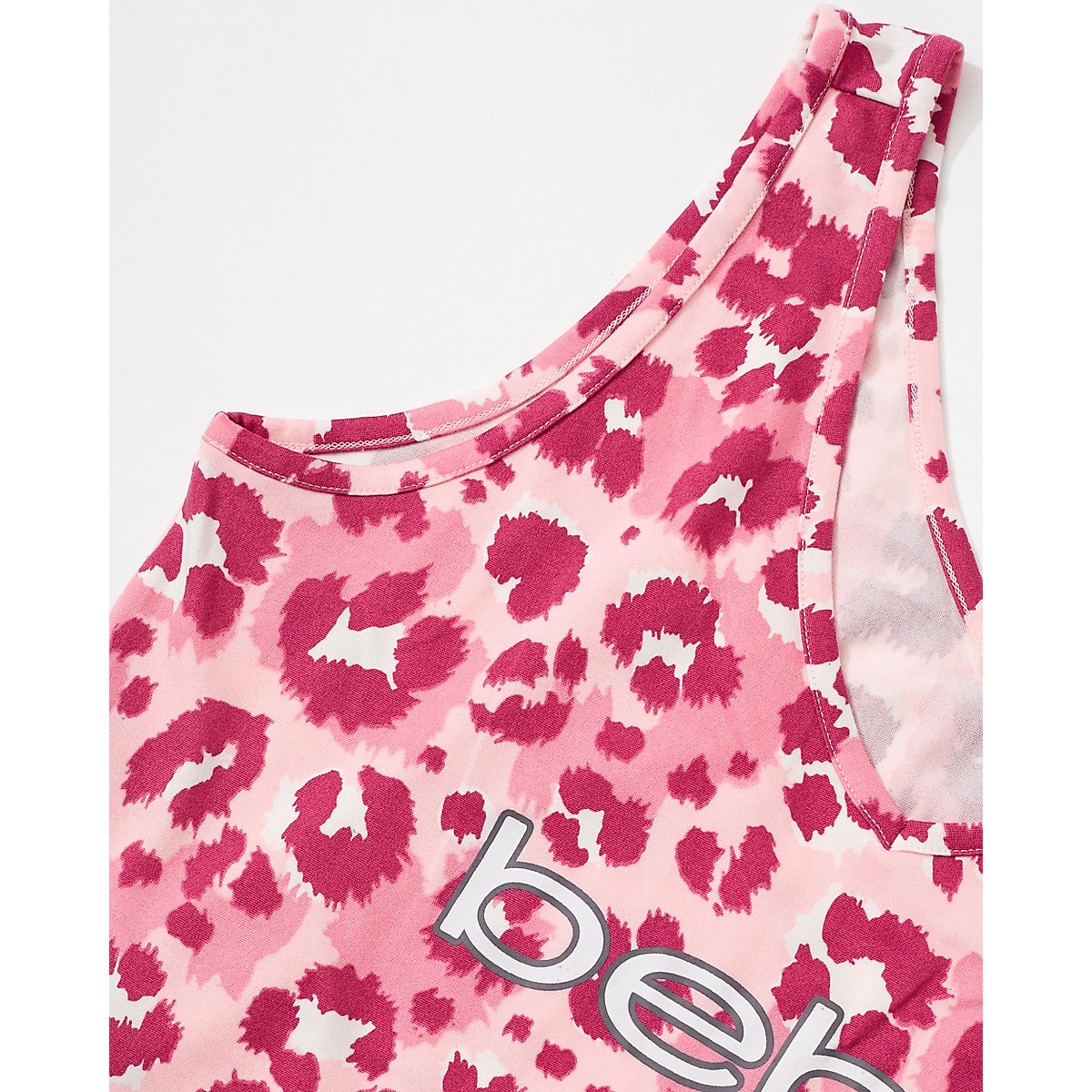 bebe Womens Pajama Set - Tank Top and Lounge Shorts Sleepwear PJ Set (Light Pink, Plus Size 3X)