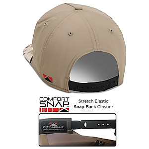 Paramount Outdoors Brown Trout Hat 5-Panel Throwback Fly Fishing Trucker hat with Quick Dry Fabric and Stretch Comfort Snapback