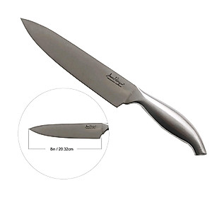 Jean-Patrique Professional Chef Knife - 8 Inch Kitchen Knife, Stainless Steel, Large Sharp Chef Knife - Chopaholic