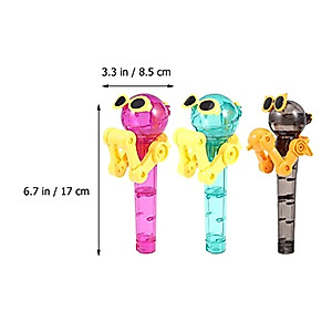 ABOOFAN Kids Toys Bulk Candy Upside Down Capsule Robot 3pcs Lollipop Robot Robot Lollipop -up Lollipop Holder Novelty Lollipop Case Fun Gifts for Upside Down Capsule Robot Bulk Candy