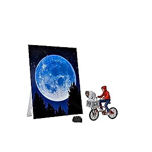 NECA - E.T. The Extra-Terrestrial 40th Anniversary 7″ Scale Action Figure – Elliott & E.T. on Bicycle