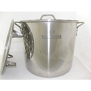 40 QT Quart 10 Gallon Stainless Steel Stock Tamale Steamer Pot Beer Brew Kettle
