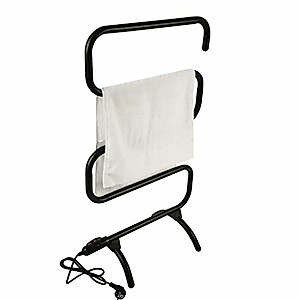 FCMLD Bathroom Towel Warmer Electric Towel Drying Rack Towels Heated Rack Standing Wall Mounted Bath Towel Hanger Dryer Shelf