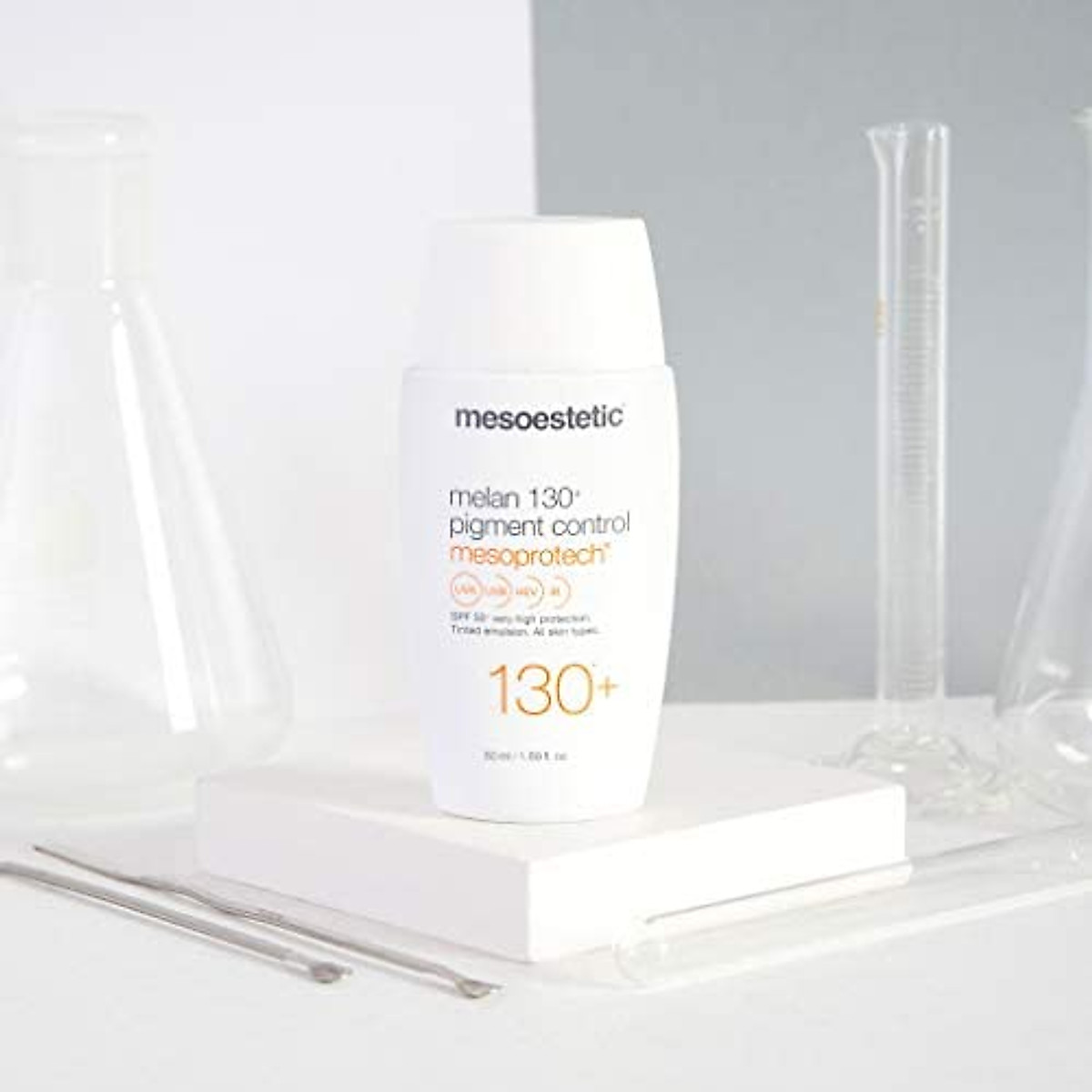Mesoestetic Mesoprotech Melan Cream SPF 130+ Pigment Control-Protects Skin against UVB, UVA, HEV, IR-Facial Sunblock