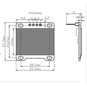 DIYmall 1.3" OLED Display Module I2C IIC Serial 128X64 SH1106 LCD Blue Light Screen for Arduino Raspberry Pi 51 MSP420 STIM32 SCR ESP32