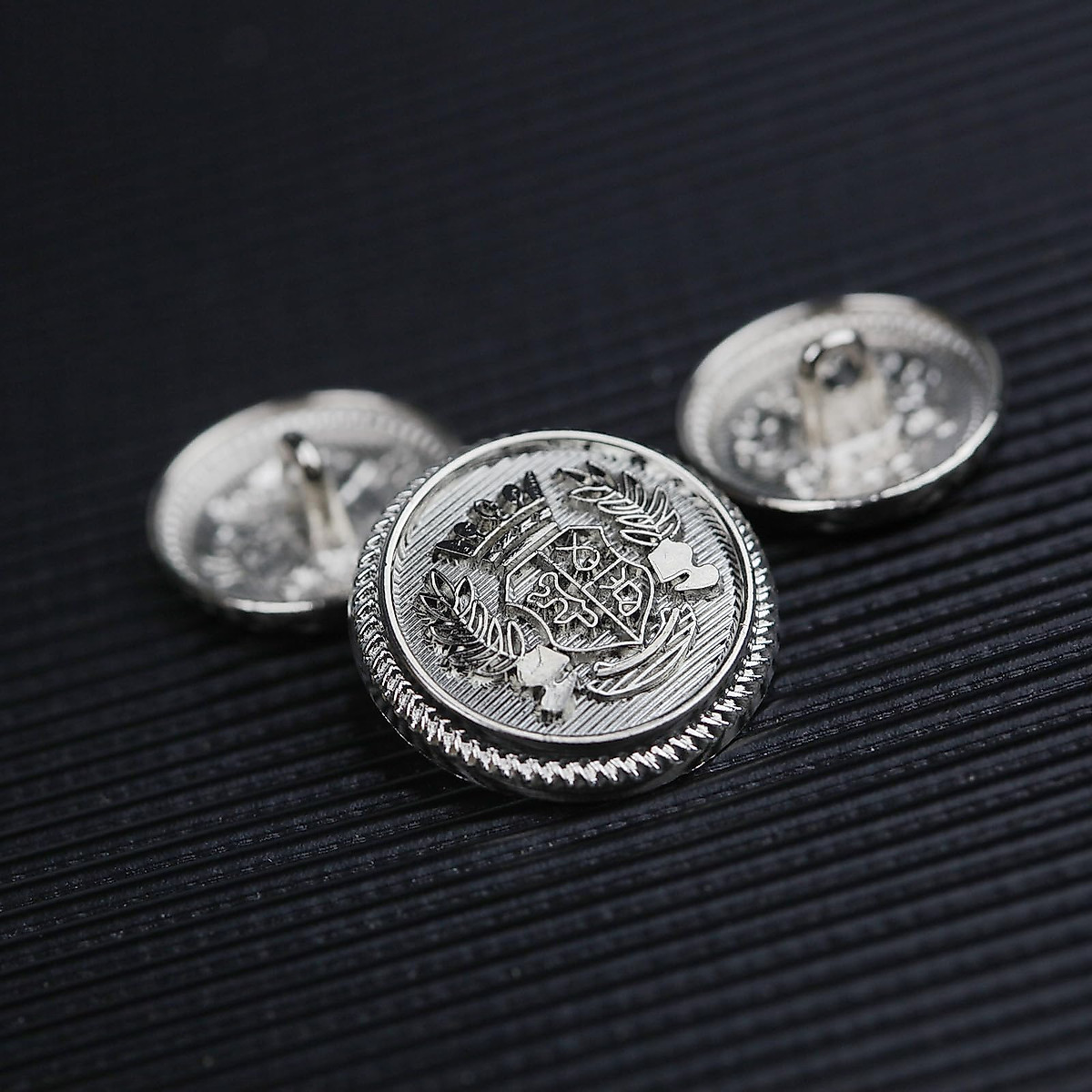 14 Pieces Silver Metal Blazer Button Set 23mm 18mm Blazer Buttons Men Metal Suit Buttons for Men Silver Buttons for Blazer,Suits,Sport Coat,Uniform,Jacket