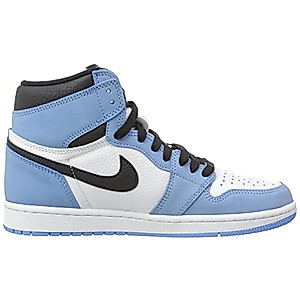 Nike Men's Air Jordan 1 Mid Shoes, White/University Blue-black, 9