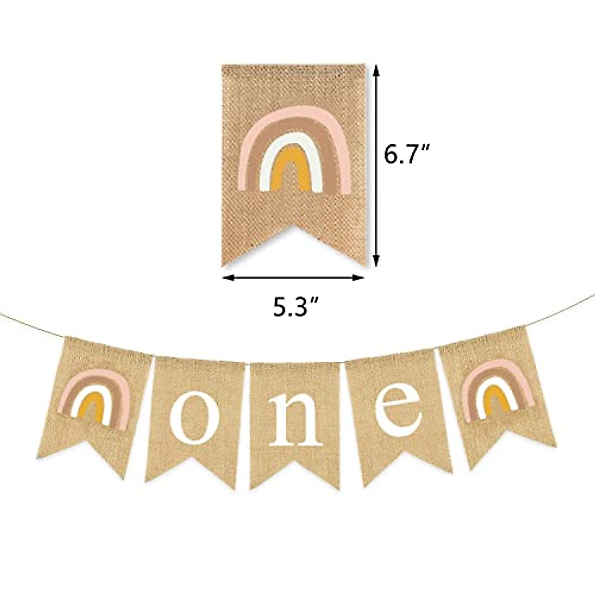Gankbite Boho One Birthday Banner Rainbow Party Supplies Blush Pink Girl 1st Decoration Paper Tassel Highchair Garlands Theme Balloons