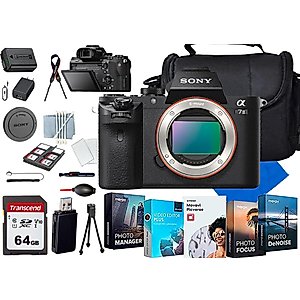 Sony a7 II Mirrorless Camera Body+64 GIG Memory Card+Case+Commander Starter Kit+Photo Software(20PC) Bundle (Renewed)
