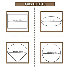 Utopia Bedding Adjustable Bed Furniture Risers - Elevation in Heights 3, 5 or 8 Inch Heavy Duty Risers for Beds and Under Bed Storage - Supports up to 1,300 lbs - (Set of 4 Riser, Brown)