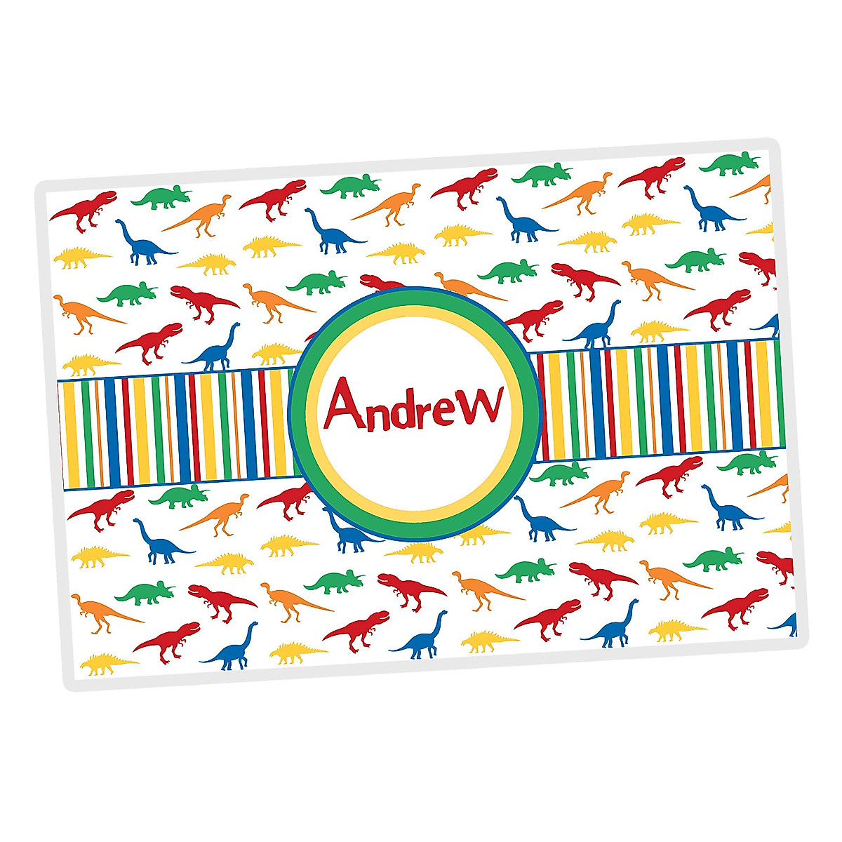 Kids Personalized Plate Set - Dinosaur - Personalized Dinnerware Set, Dinosaur Personalized Plate, Bowl, Placemat, Mug, Platter - Choose Your Pieces