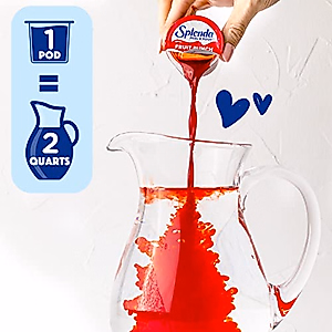 Splenda Peel and Pour Zero Calorie Drink Mix, Fruit Punch, Naturally Flavored Sugar Free Concentrate, 12 Multi Serve Liquid Pitcher Pods