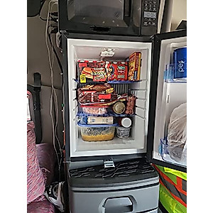 SMETA 12 Volt Refrigerator Semi Truck Refrigerator Freightliner Cascadia Drivers DC 12V|110V Compact Refrigerators RV Mini Small Fridge Upright Deep Freezers Camper Wheeler Van 36 qt 1.2 cuft Lock