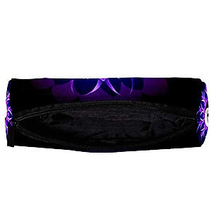 Bright Lotus Yin Yang Symbol Pencil Bag Pen Case Stationary Case Pencil Pouch Desk Organizer Makeup Cosmetic Bag for School Office