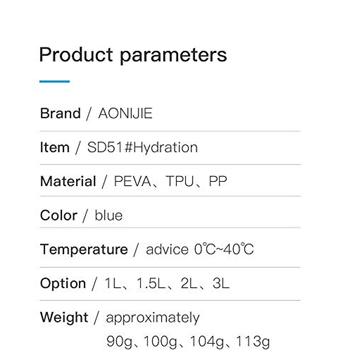 AONIJIE 1L/ 1.5L/ 2L/3L Folding Riding Running Water Bag Outdoor Mountaineering Backpack Drinking Bag (1.5L)