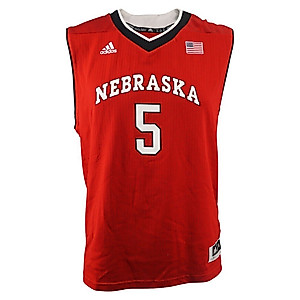 adidas Nebraska Cornhuskers NCAA Red Official #5 Road Replica Basketball Jersey for Toddler (2T)