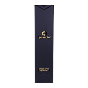 Sunnecko Chef Knife 8 inch,High Carbon Stainless Steel Kitchen Knife,Ultra Sharp Gyutou Cutting Knife with Sheath and Gift Box for Family & Restaurant